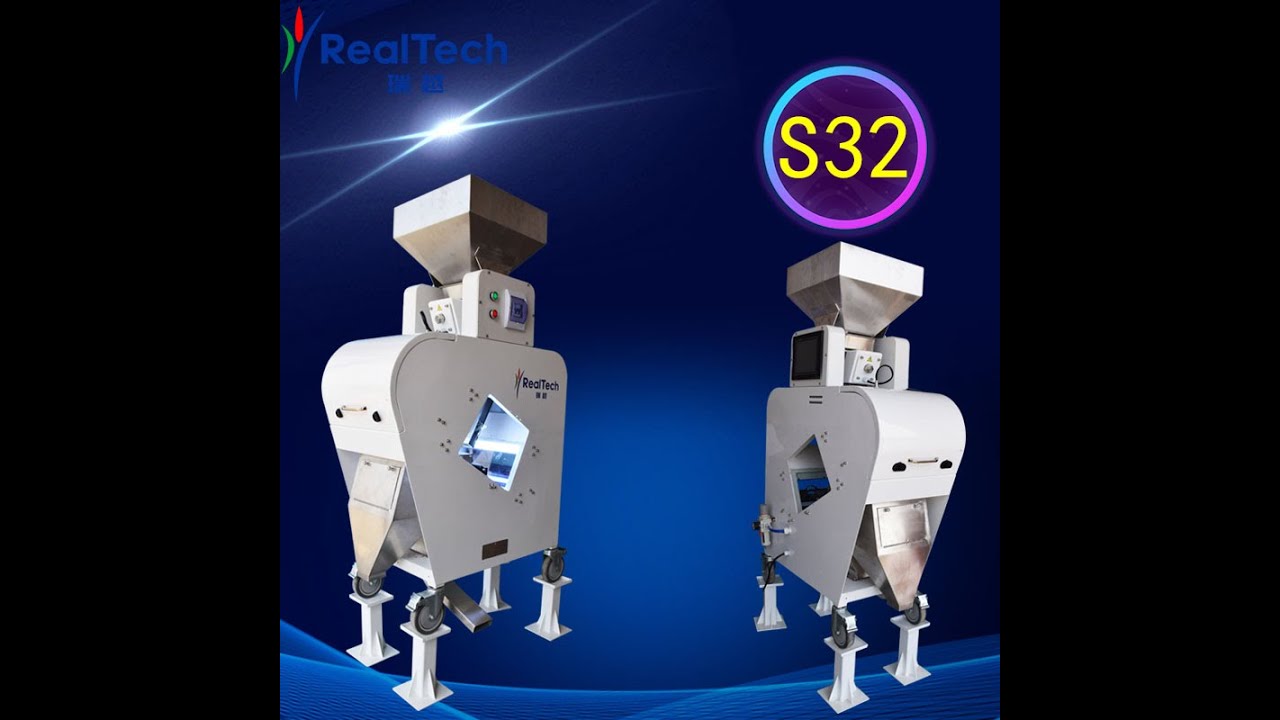 MINI sorter sorting plastics, RealTech Q32 sorting plastics rod - YouTube