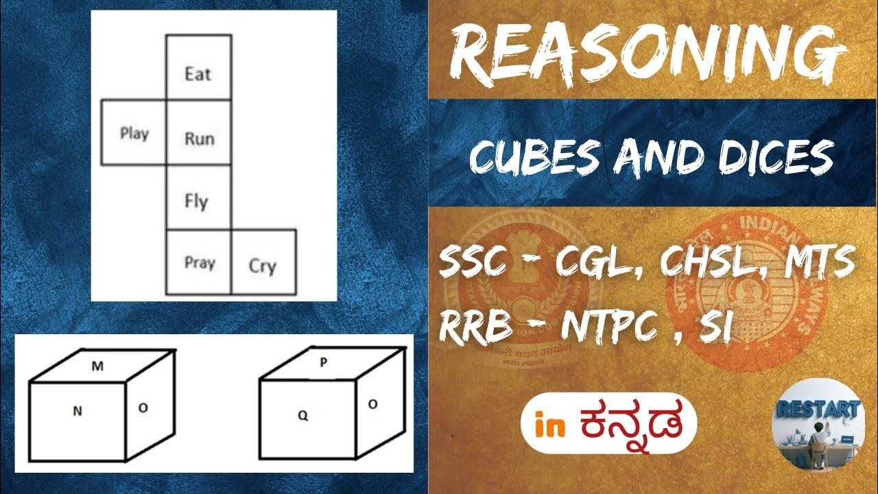 Cubes and dice in kannada / reasoning tricks / SSC CGL / RRB NTPC / all competitive govt exams ...