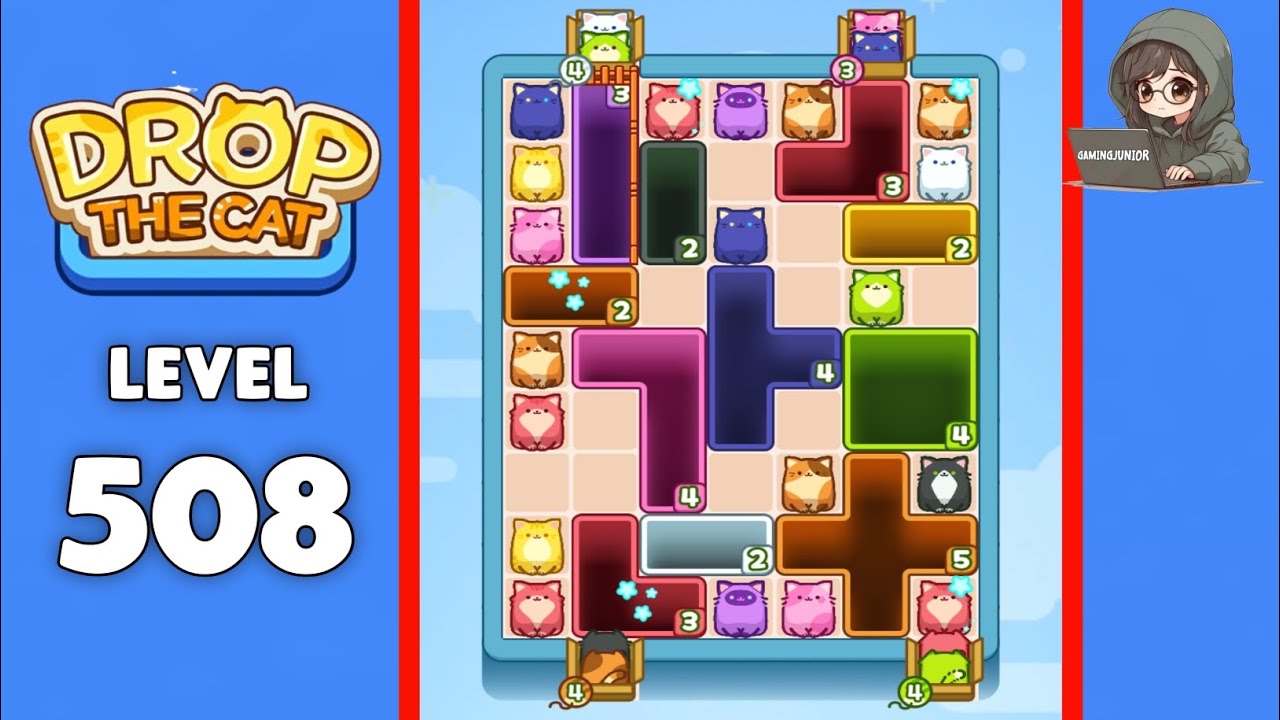 Drop The Cat level 508 solution - YouTube