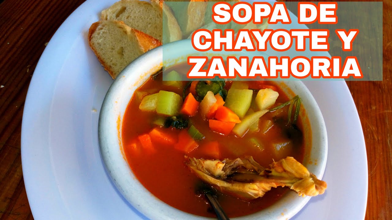 COMO HACER SOPA DE CHAYOTE CON ZANAHORIA - YouTube