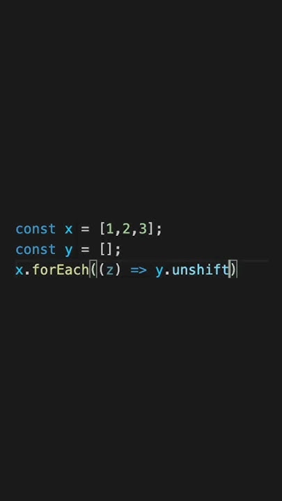how to reverse an array with unshift() #javascript - YouTube