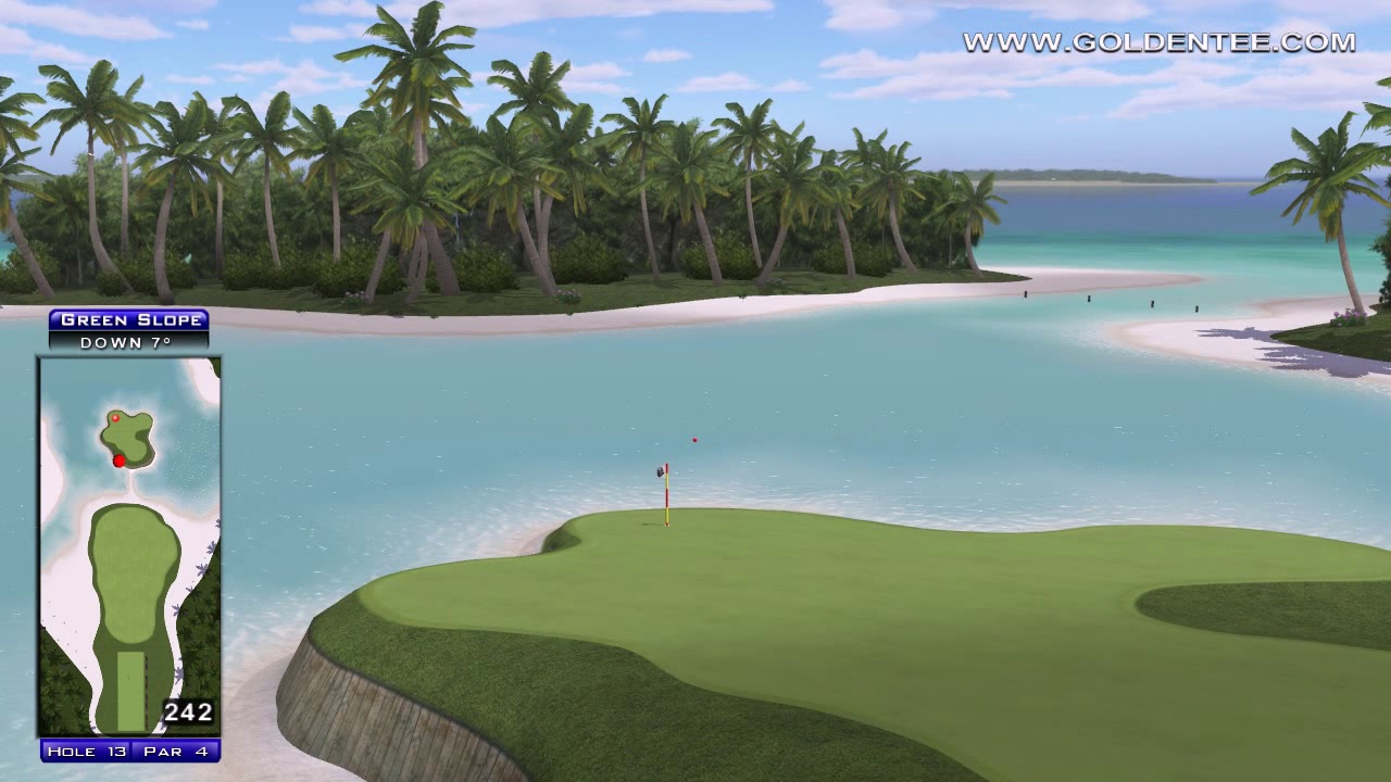 Golden Tee Great Shot on Sandy Reef! - YouTube