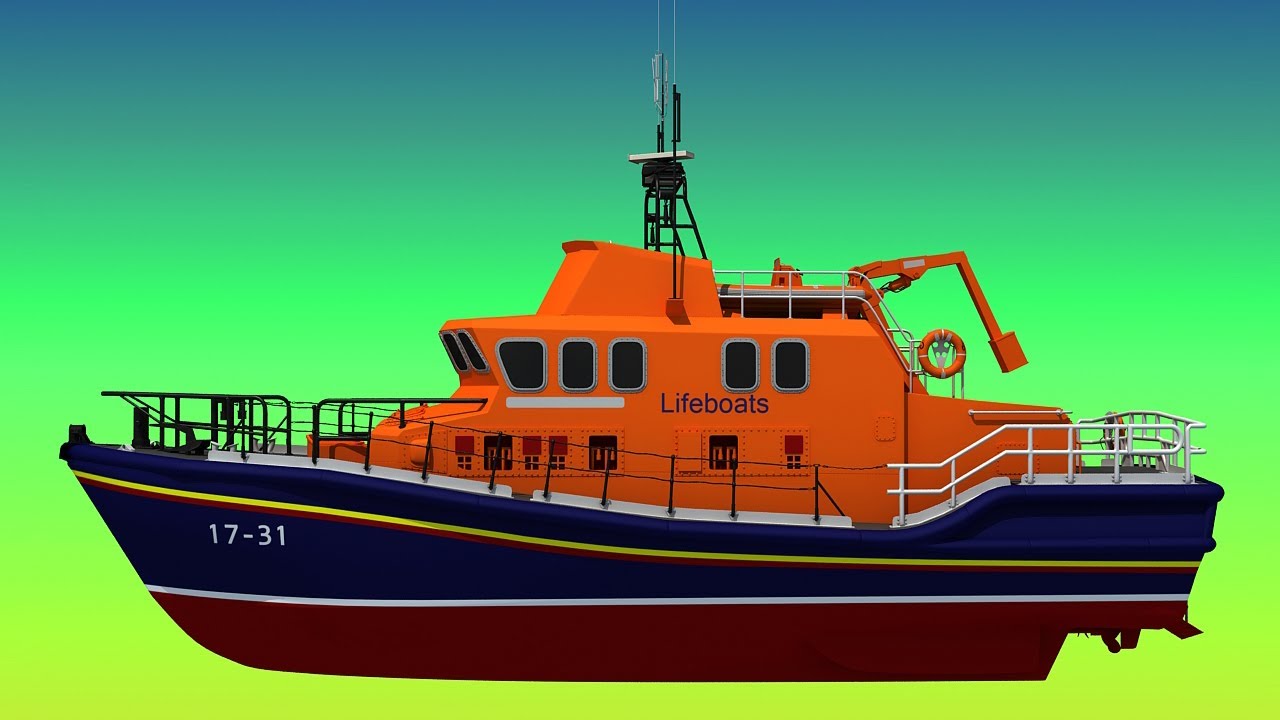 Severn Class Lifeboat 3D Model - YouTube
