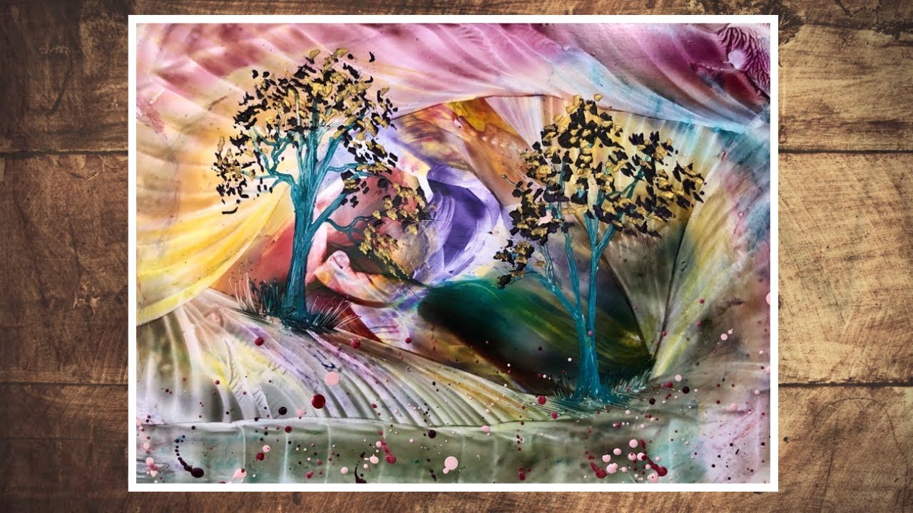 How To Paint EASY Surreal Abstract Fantasy Landscape - YouTube