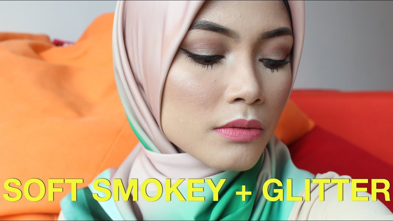 Soft Smokey Glitter Eyes | Nisa Kay - YouTube
