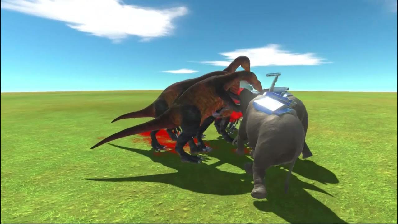 Animal Revolt Battle Simulator dinosaur vs elephant - YouTube