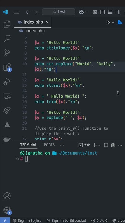 Fungsi untuk modifikasi string dalam PHP #phpdasar #coding - YouTube
