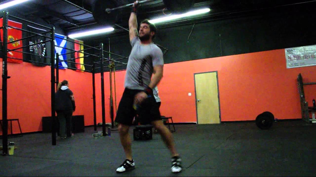 one arm barbell snatch complex - YouTube