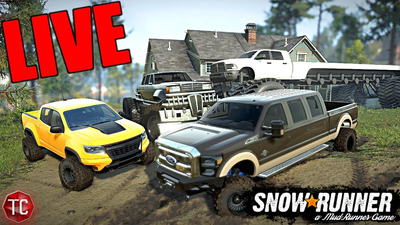 SnowRunner LIVE: NEW TRUCKS!! CONSOLE MODS, BACKWOODS RP ADVENTURES ...