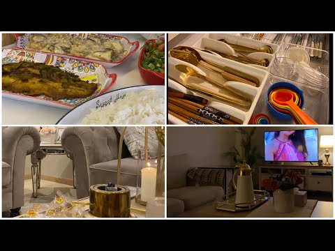 طريقتي في تنظيف دولاب المطبخ بأقل جهد+ترتيب مقاضي الأسبوع+غدا سمك في الفرن+سمك بالكريمة