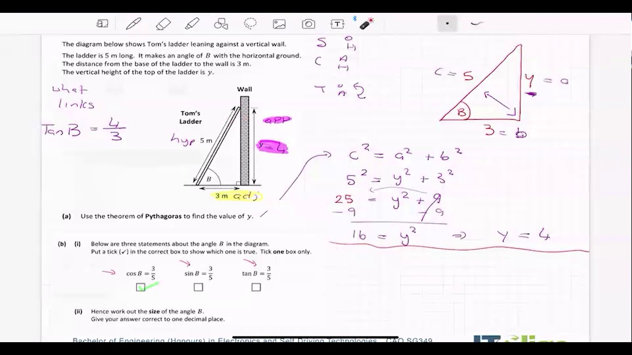 Junior Cert Higher Level Trigonometry Basic Q1 - YouTube