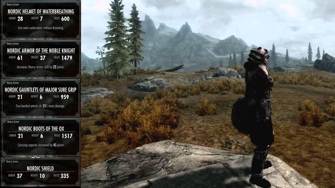 Skyrim - All Dragonborn Heavy Armor (Female) - YouTube