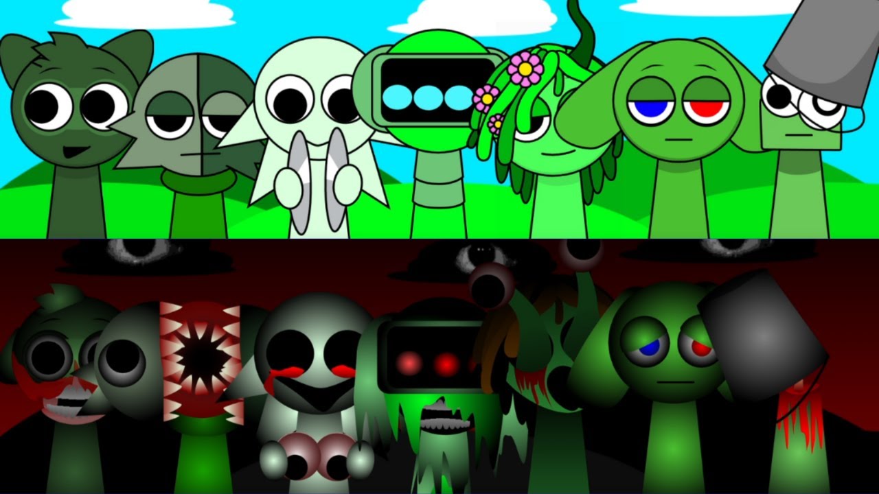 Sprunki Green Gang (Normal vs Horror version) - YouTube