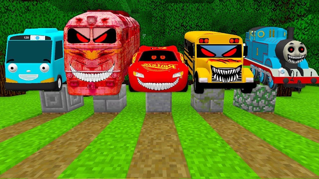 I Found GRAVE of MCQUEEN EXE and SCHOOL BUS Thomas Train SCARY METRO ...