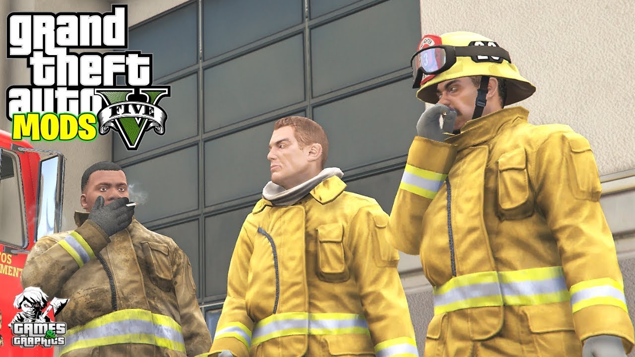 FIRE FIGHTER!!! (RESCUE MOD V) GTA 5 MODS - YouTube