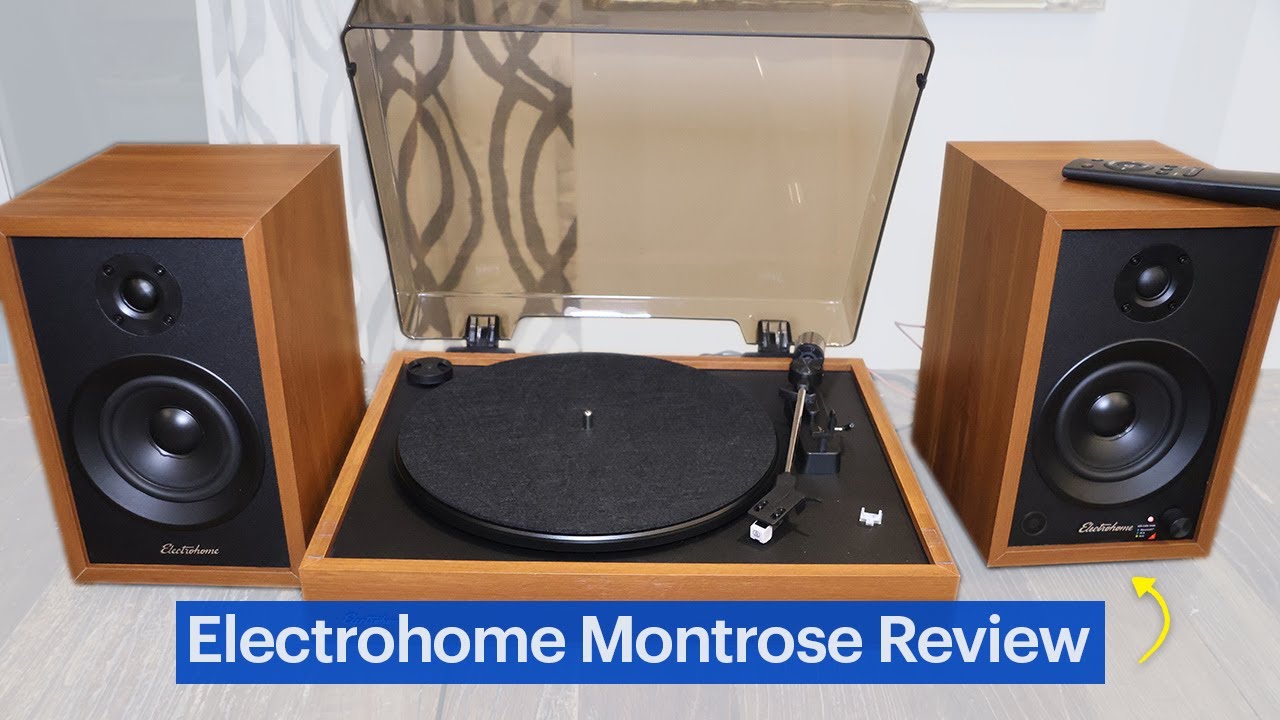 Electrohome Montrose Record Player with Bookshelf Speakers Review - YouTube
