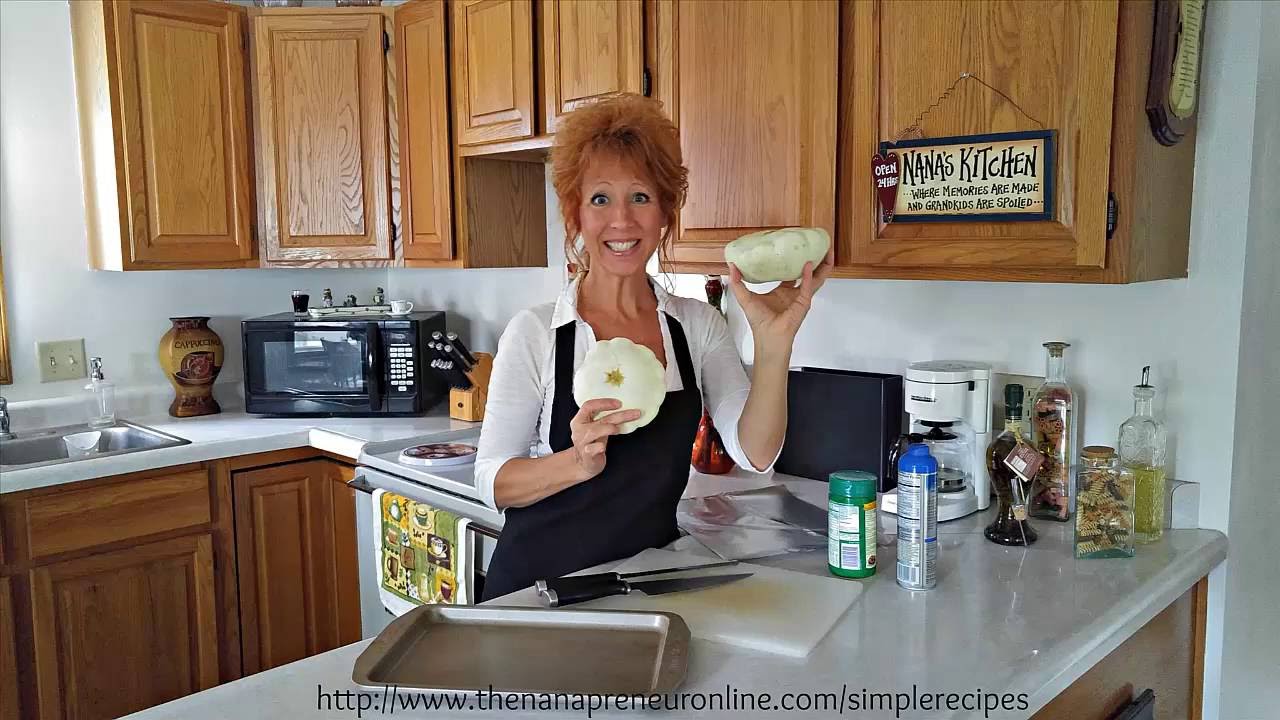 Nana's Kitchen: Parmesan Baked Patty Pans - YouTube