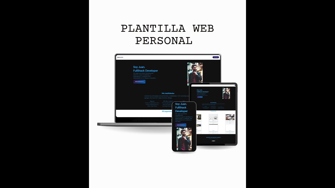 Plantilla web personal - YouTube
