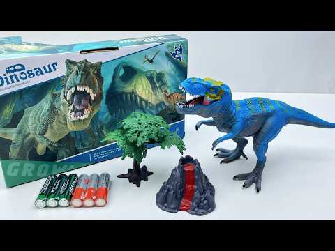 19-Minute Electric Toy Unboxing: Dinosaur World - Triceratops, Tyrannosaurus Rex ASMR Review Toy