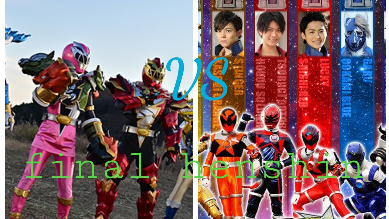final henshin kyuranger VS ryusoulger - YouTube
