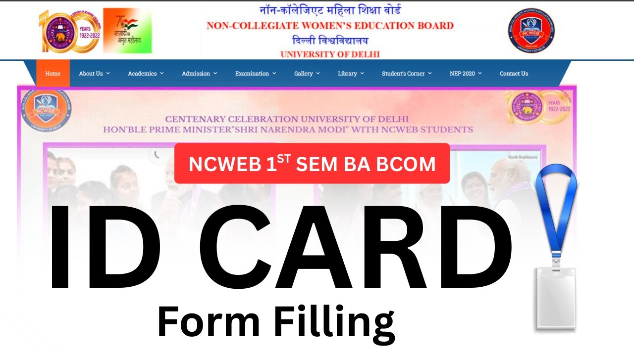 NCWEB BA B.COM 1st semester ID card Details - YouTube