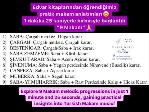 9 Makam Seyri / Explore 9 Makam Melodic Progressions