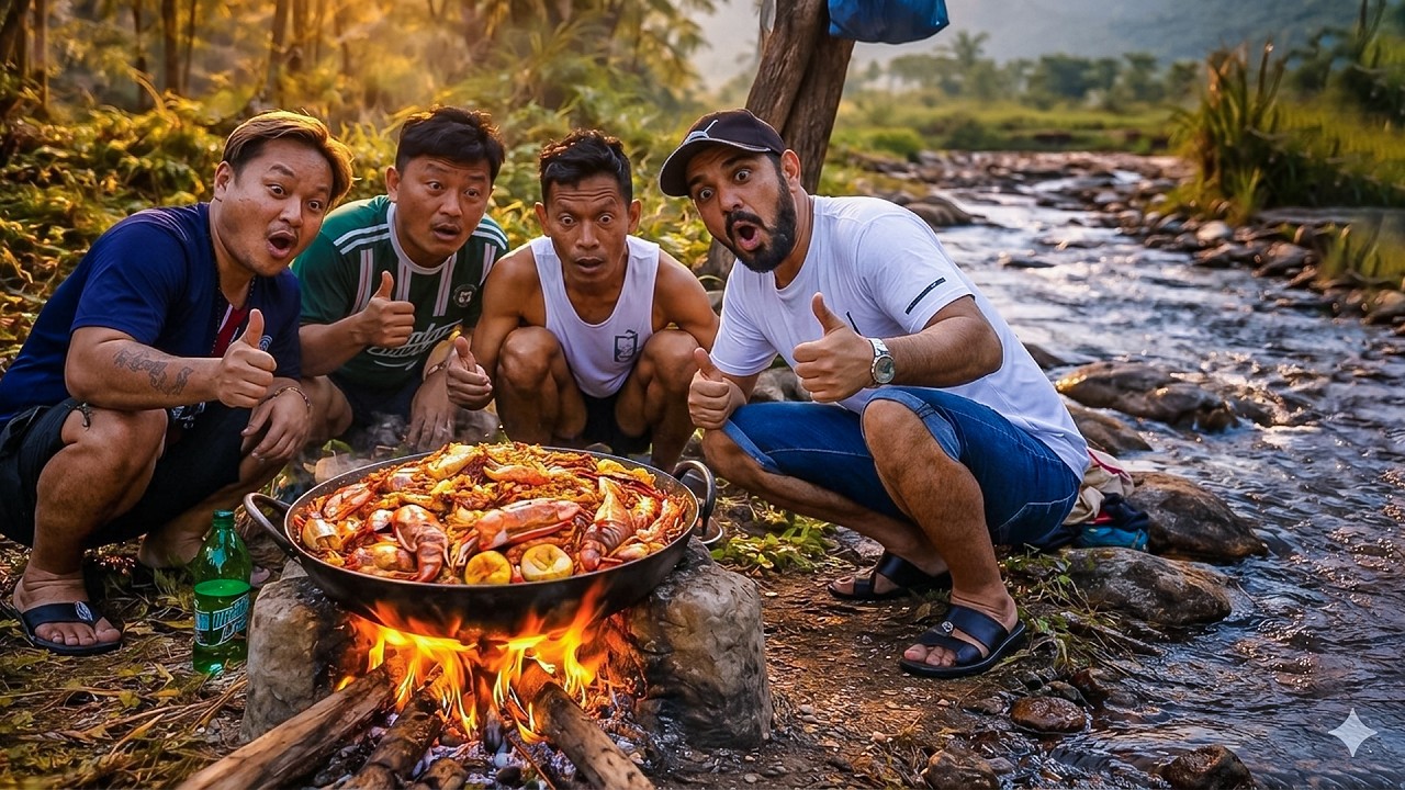 😱 Cooking Fresh Crab by Nepal River! No Kitchen Needed - YouTube