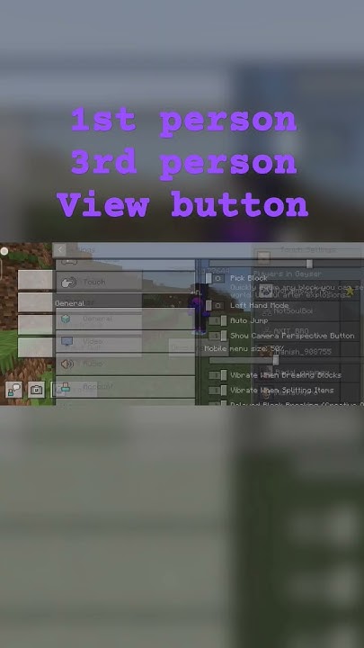 1st & 3rd person view button #minecraft #server #mcpe #viral #shorts # ...