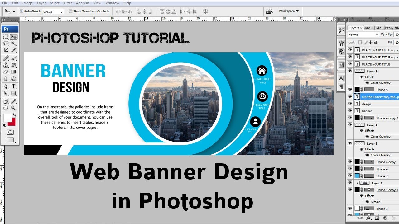How to make Banner Design in Photoshop | Banne Design make in Photoshop ...