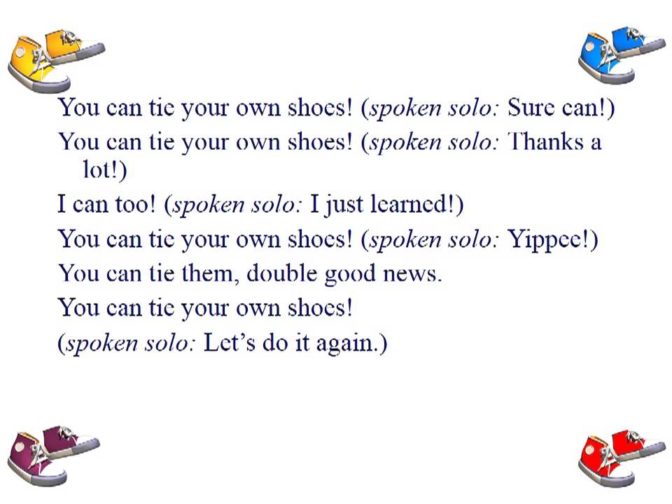 Can You Tie Your Own Shoes - YouTube