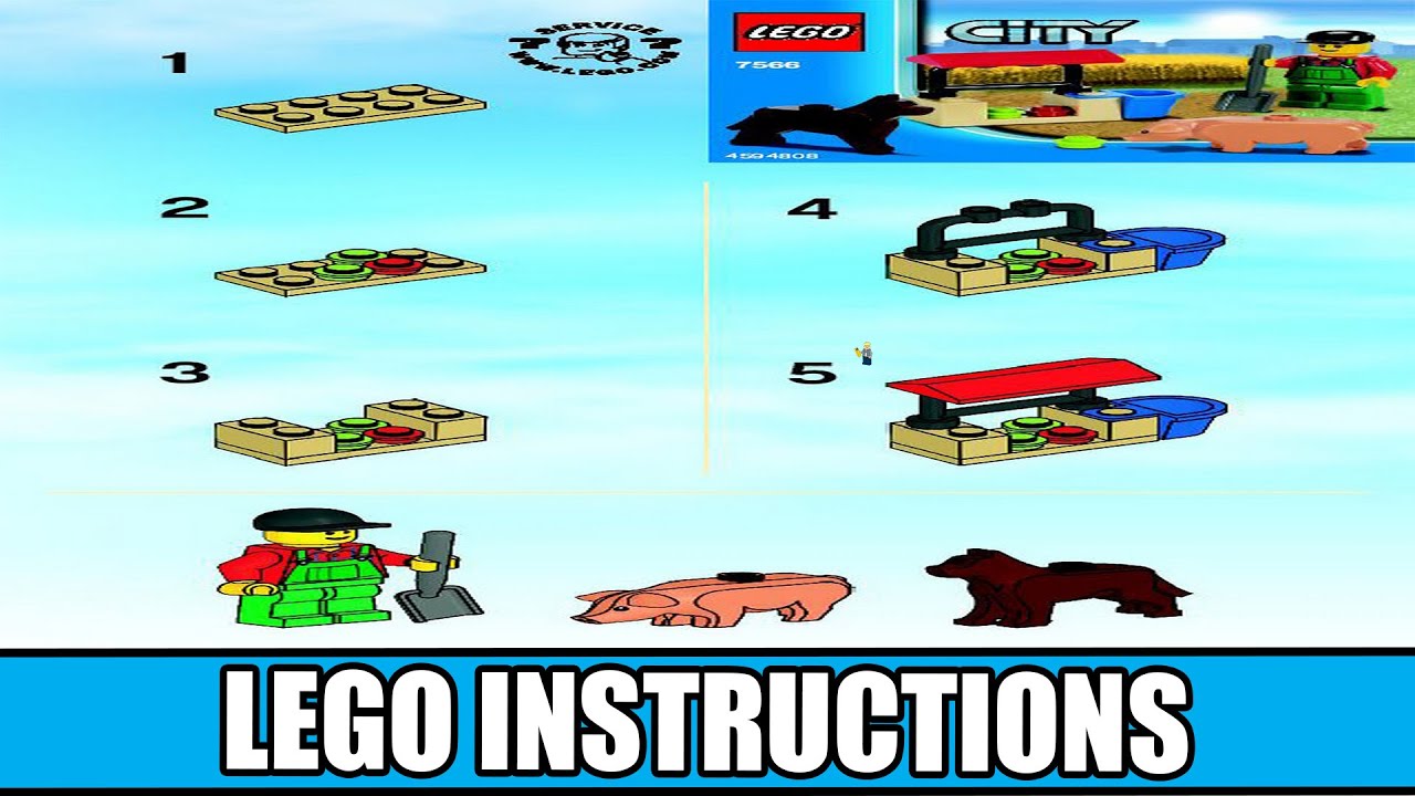 LEGO Instructions | City | 7566 | Farmer - YouTube