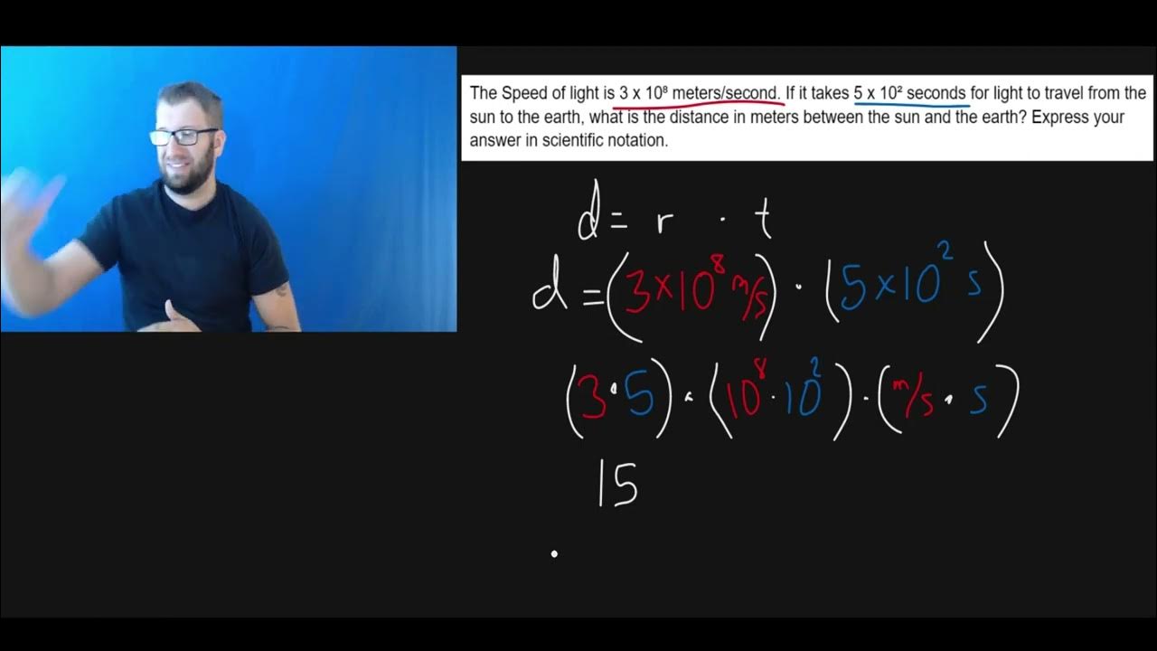 Scientific Notation Word Problem Speed of Light (ASL) - YouTube