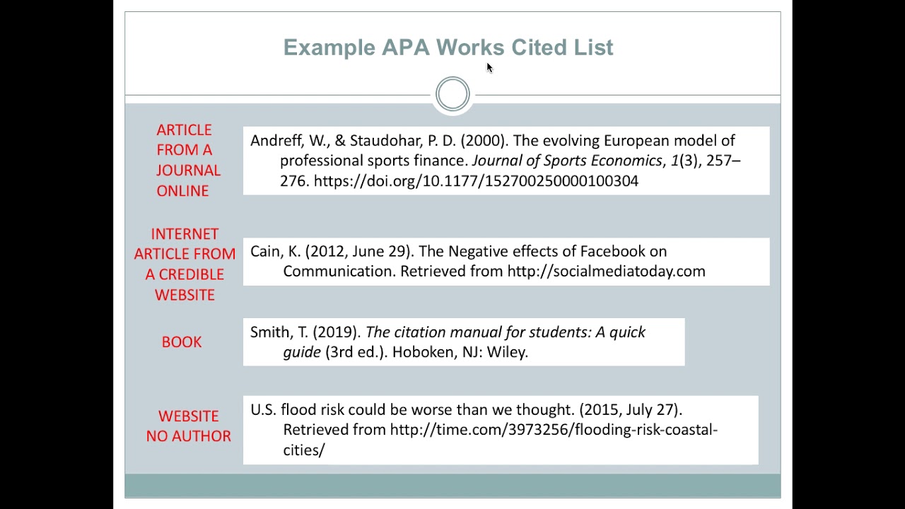 APA Style - YouTube