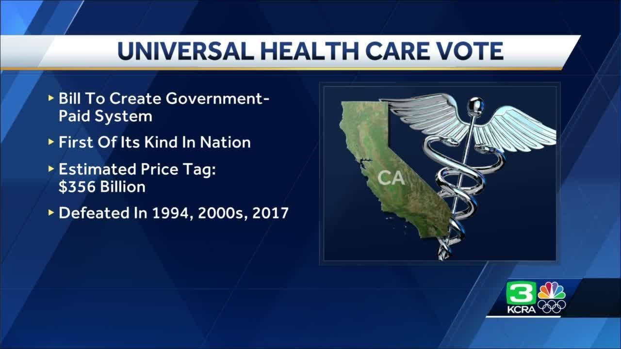 California universal health care bill faces key vote on Monday - YouTube