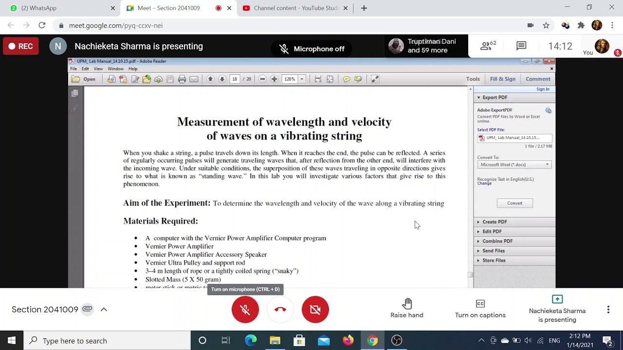 UPM Lab 14/01/21 - YouTube