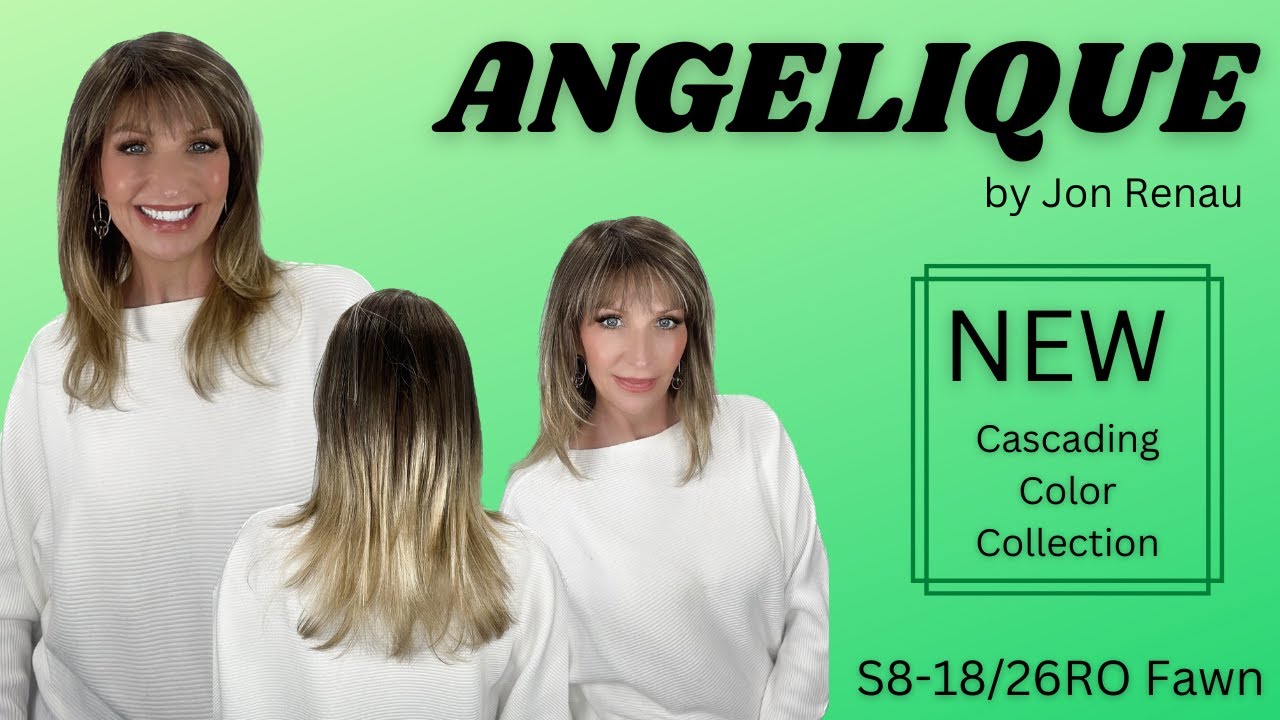 ANGELIQUE Wig by Jon Renau in the NEW CASCADING color S8-18/26RO FAWN ...