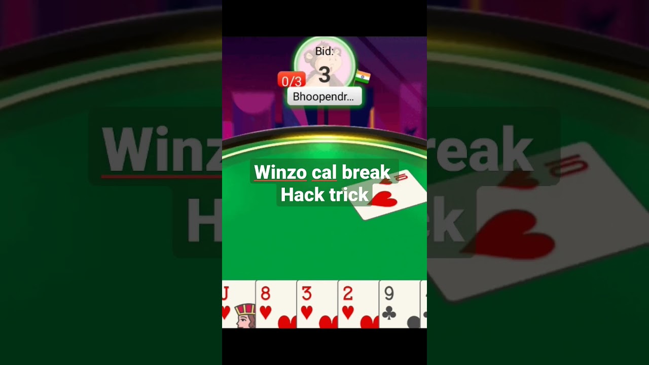 Winzo call break hack trick - YouTube