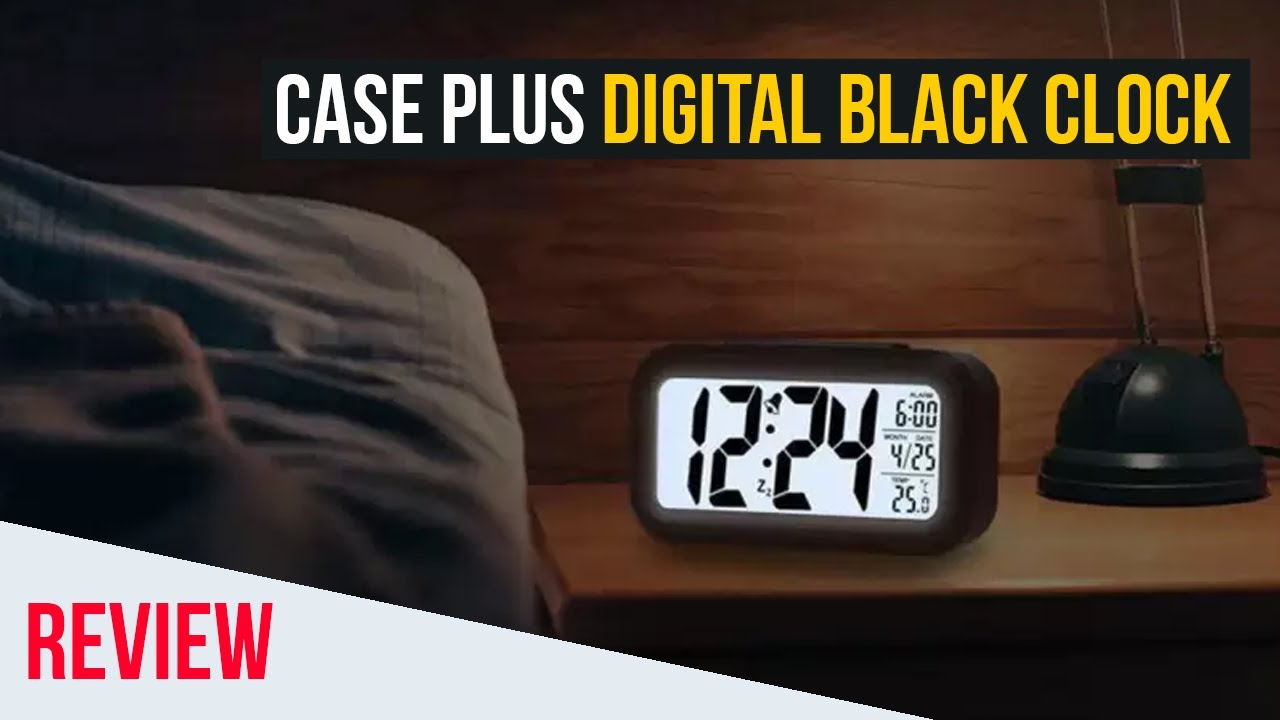 Case Plus Digital Black Clock Review - YouTube
