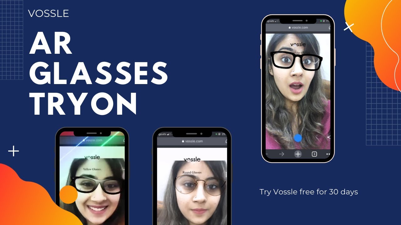 AR Glasses Tryon using Vossle - YouTube