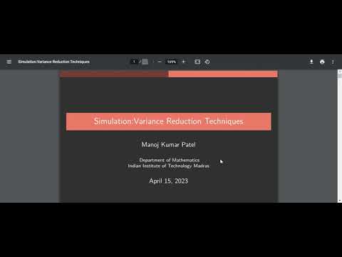 Simulation: Variance reduction techniques #simulation #statistics #variance #techniques - YouTube