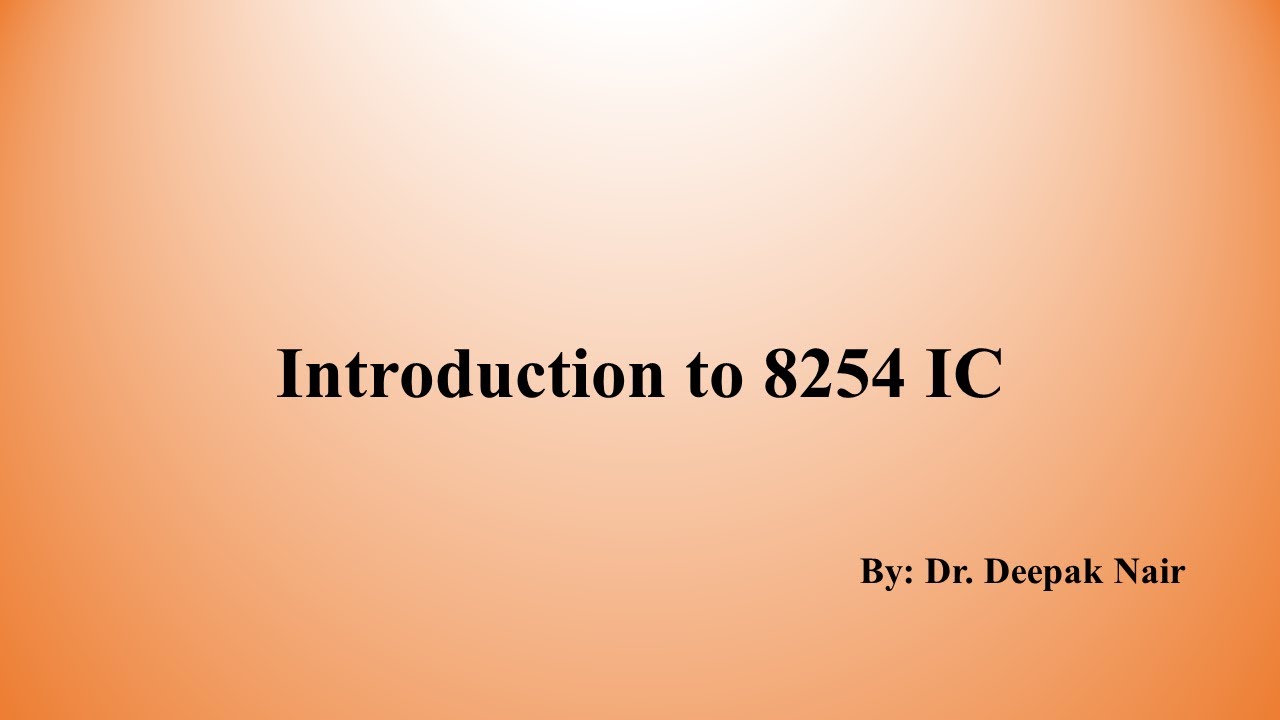 Introduction to 8254 IC - YouTube