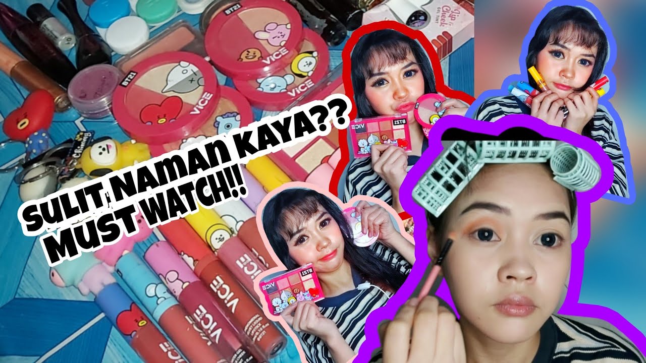 BT21×VICE COSMETICS HONEST REVIEW + BT21 MAKE UP LOOK GANDANG Army🥰😍 ...