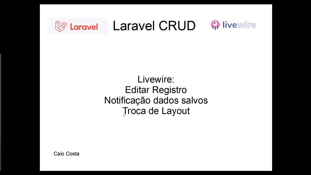 7 crud laravel livewire editando registro componente tailwindcss - YouTube