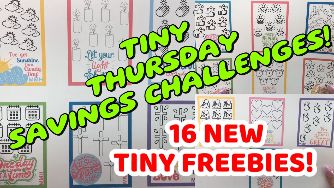 FREE TINY THURSDAY SAVINGS CHALLENGES! Extreme Low Budget saving! Plus ...