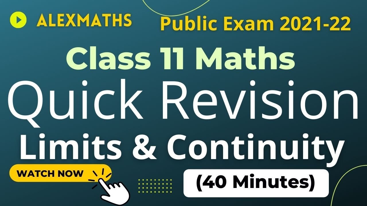11th Maths Public Exam Quick Revision 2021 22 Limits And Continuity In 11th Maths Public Exam Quick Revision 2021 22 Limits And Continuity In