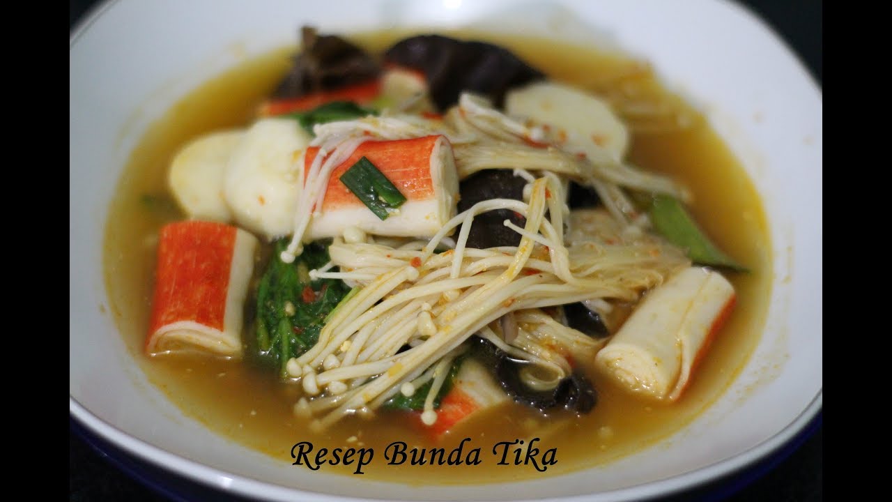 Cara Masak Sup Jamur Enoki Kuah Pedas Super Enak dan Segar - YouTube