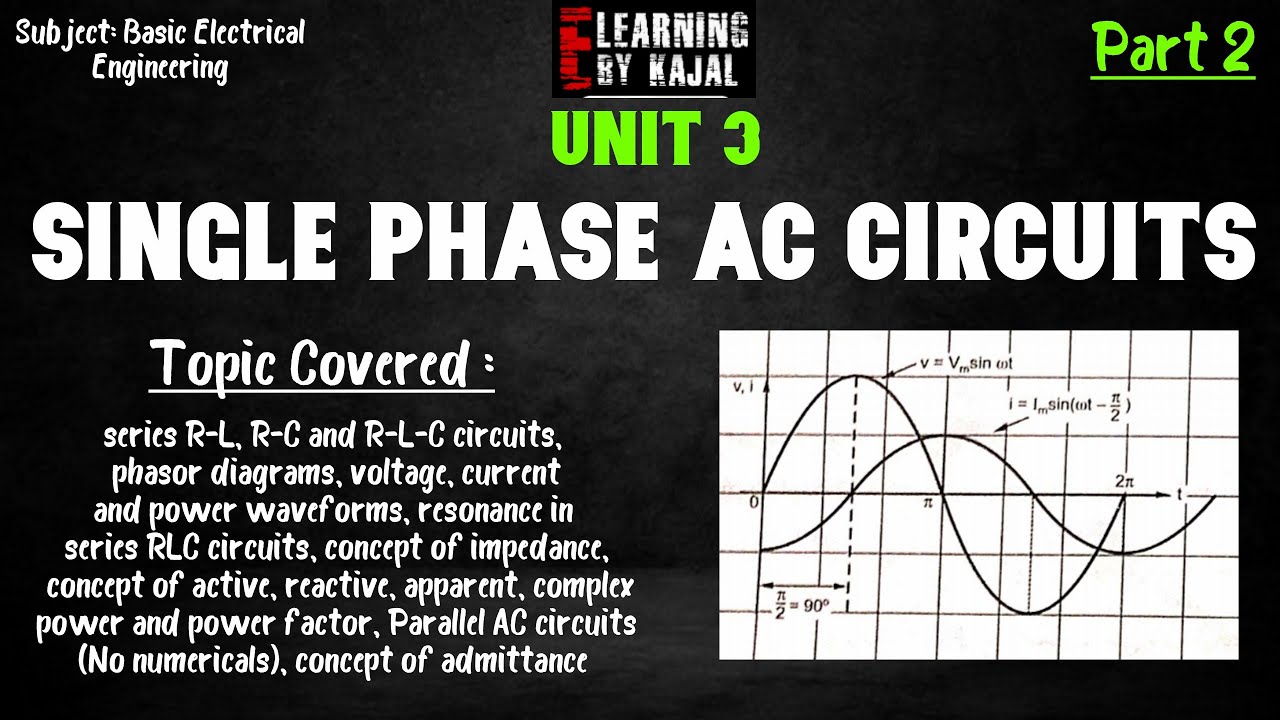 Part 2 | Unit 3 | Single Phase AC Circuits | Basic Electrical ...