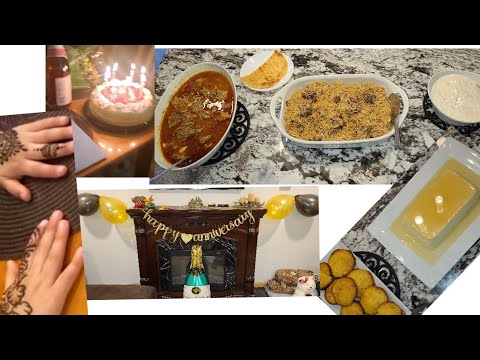 shahi chicken kurma & sheermal & surprise party& thanksgiving dinner😋 enjoy blog🤗
