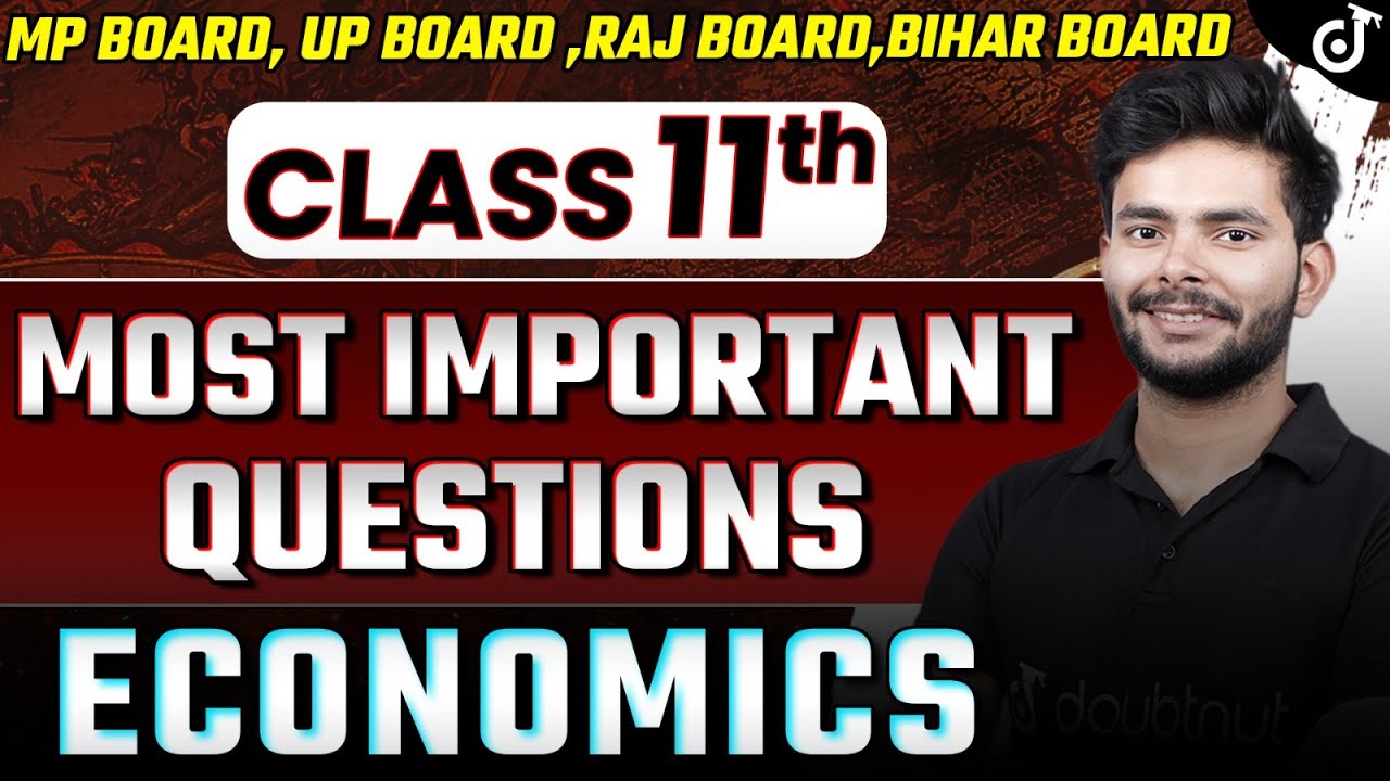 Class 11 Economics Most Important Questions Amit Sir #class11 # ...
