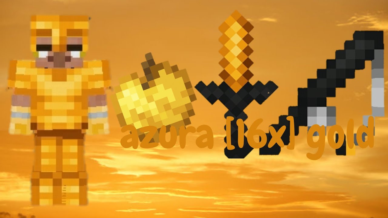 azura [16x] gold by Kenoh | MCPE Ported by Unpredictable (Me) - YouTube